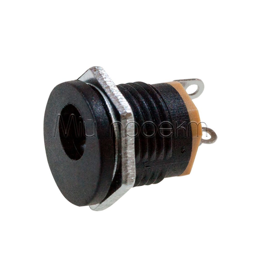 DC-022 гнездо питания | 5.5x2.1 мм, 30V, 0.5A 🔧 С гайкой